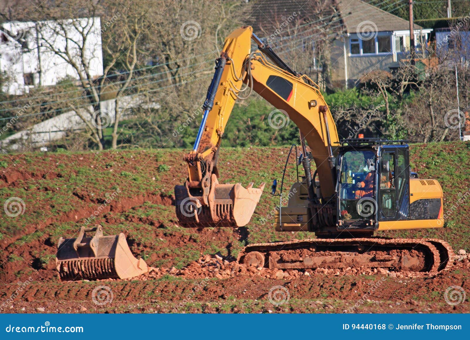 Digger working stock photo. Image of working, industrial - 94440168