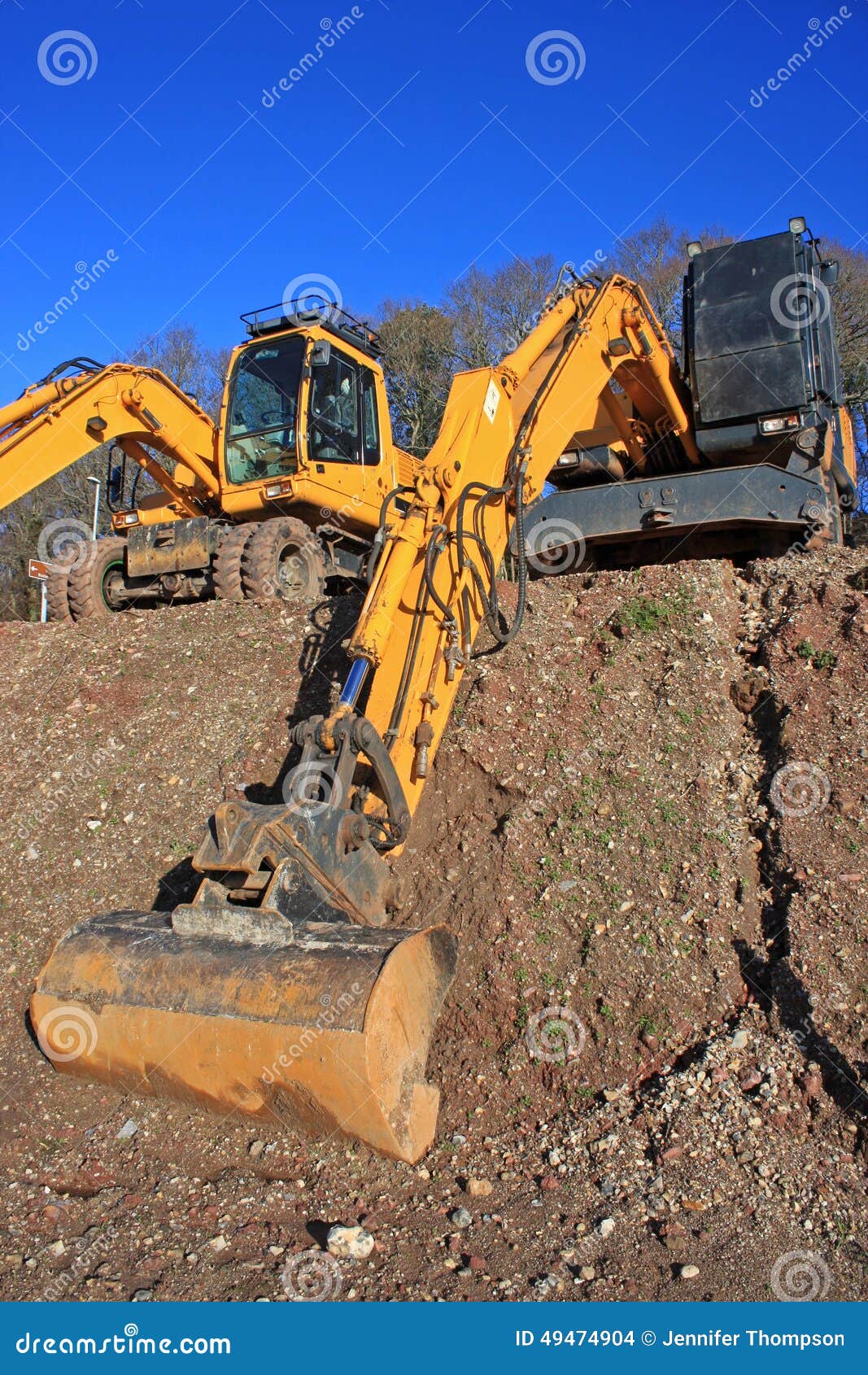 Diggers stock photo. Image of plant, trucks, diggers - 49474904