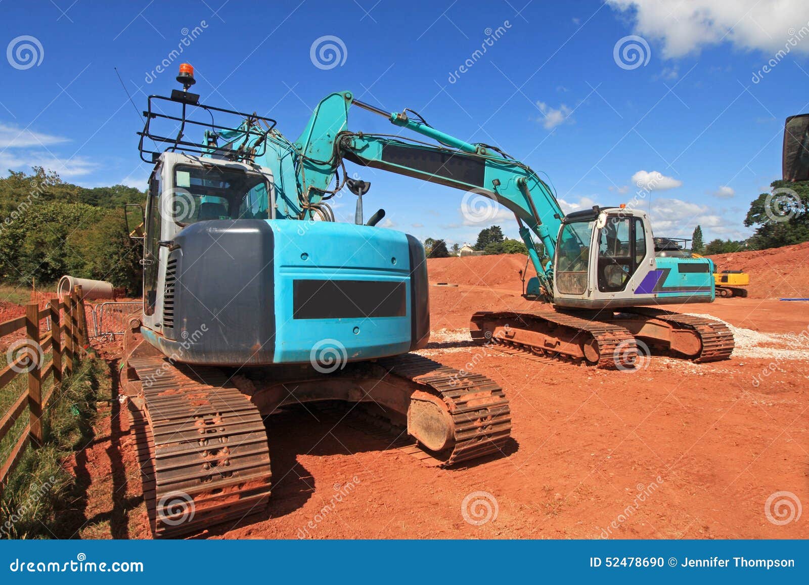 Diggers stock photo. Image of earth, rock, bucket, site - 52478690