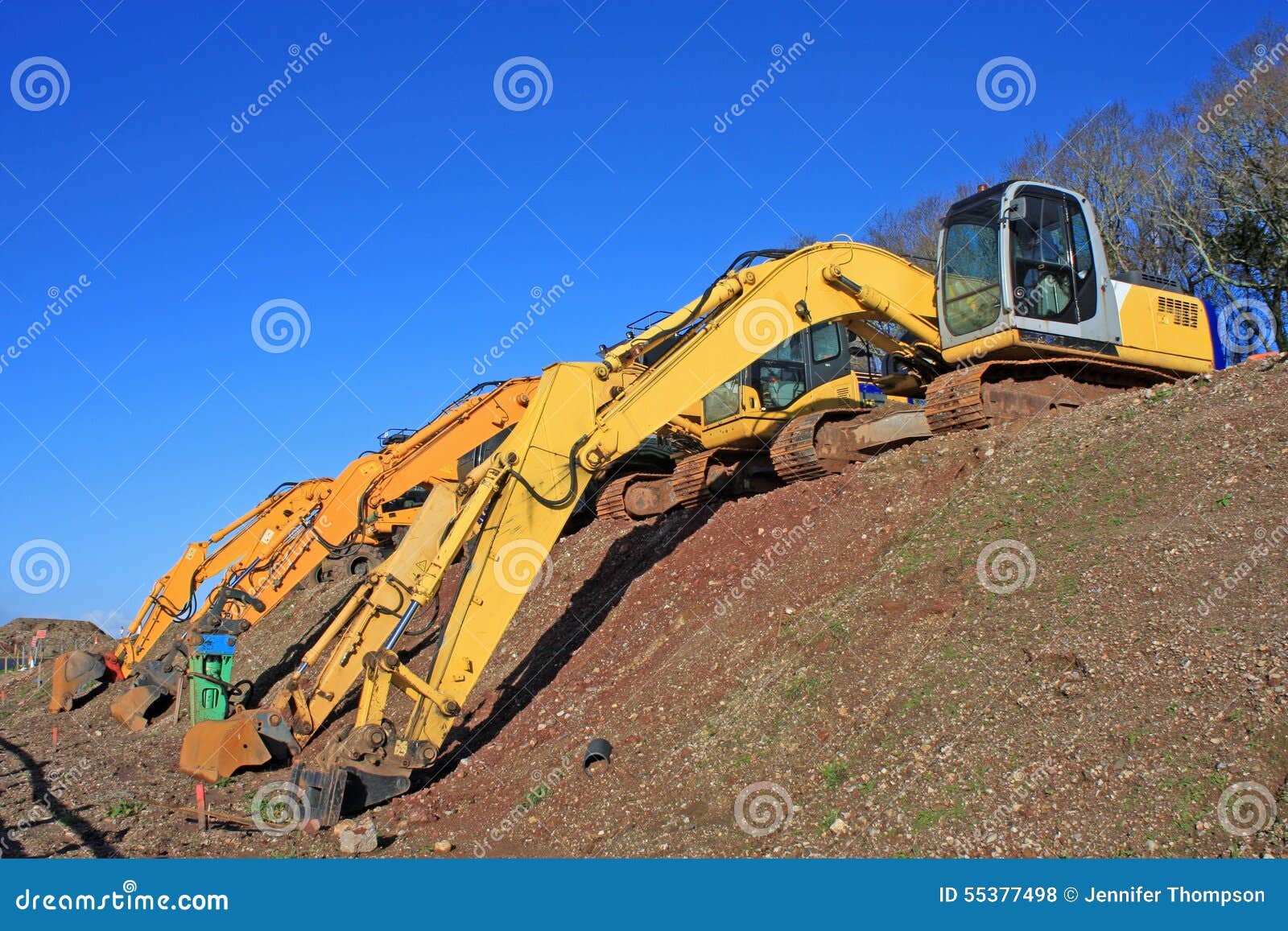 Diggers stock photo. Image of rock, earth, diggers, bucket - 55377498