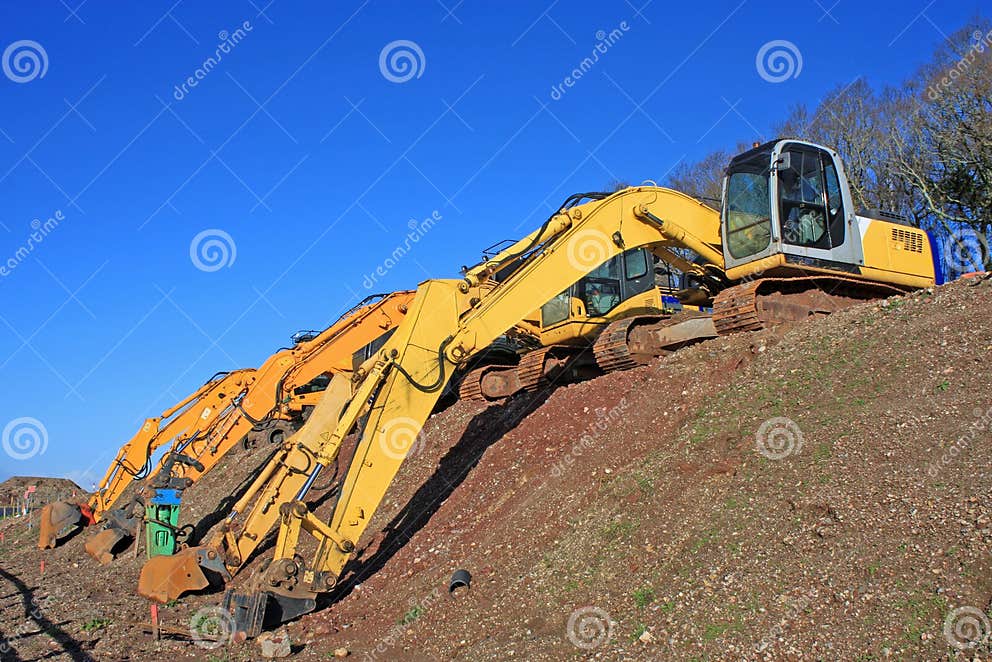 Diggers stock photo. Image of rock, earth, diggers, bucket - 55377498