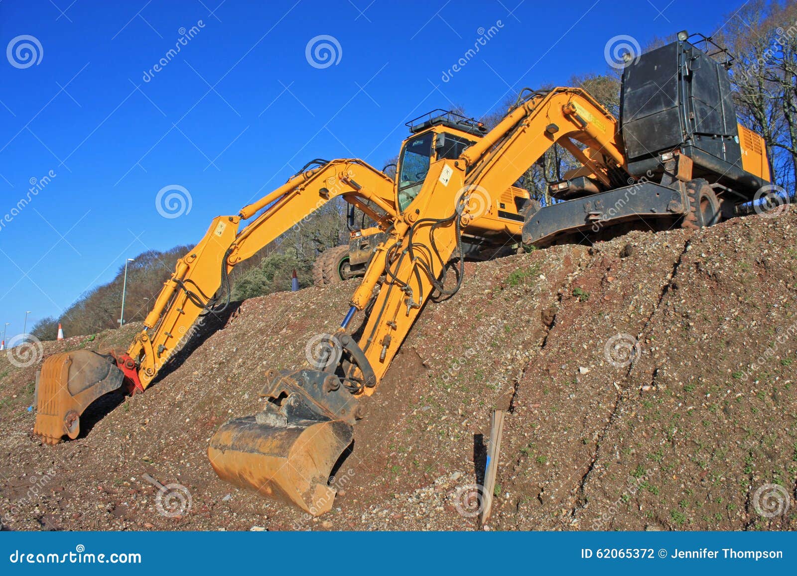 Diggers stock photo. Image of swing, bucket, hydraulic - 62065372