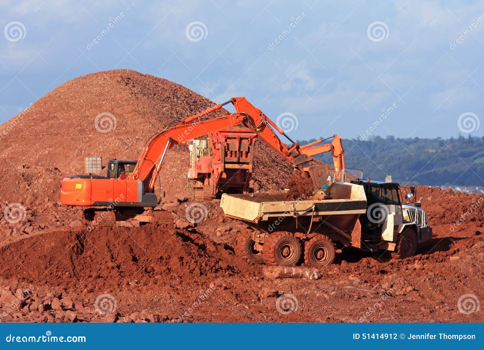 Diggers stock photo. Image of rock, shovel, diggers, road - 51414912