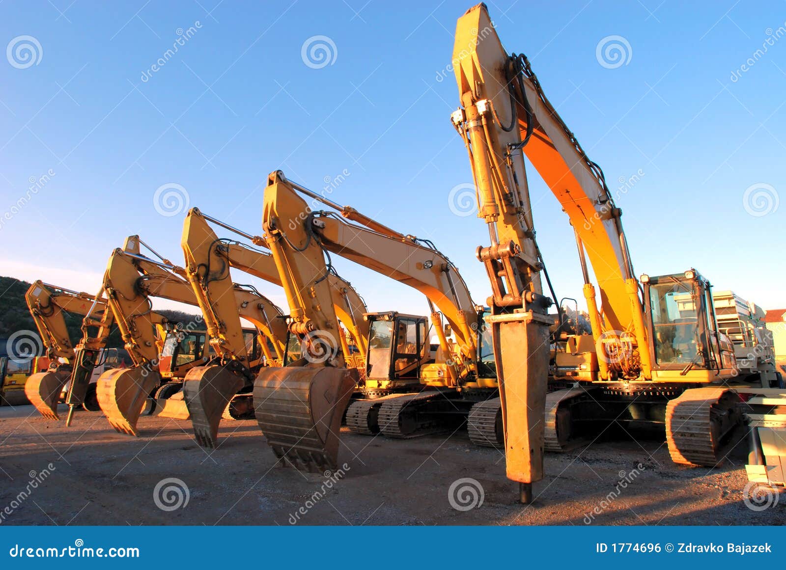 Diggers01 stock photo. Image of earth, hydraulic, create - 1774696