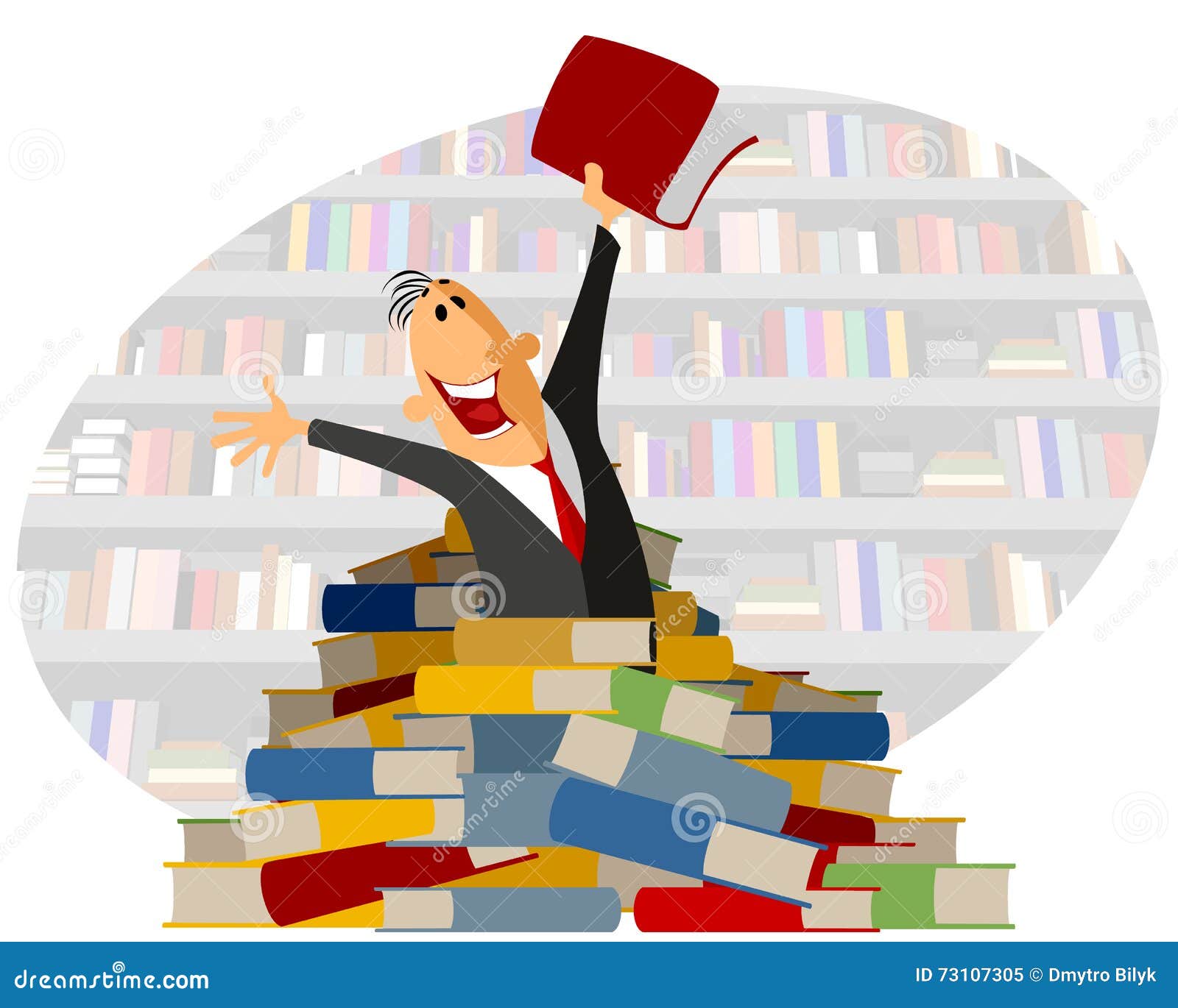 Digging in books stock vector. Illustration of knowledge - 73107305