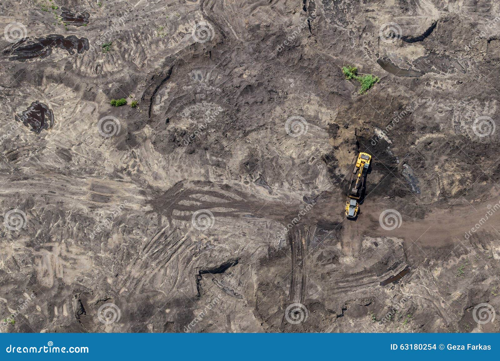Digging Coal on Surface Mining Stock Photo - Image of aerial, resource ...