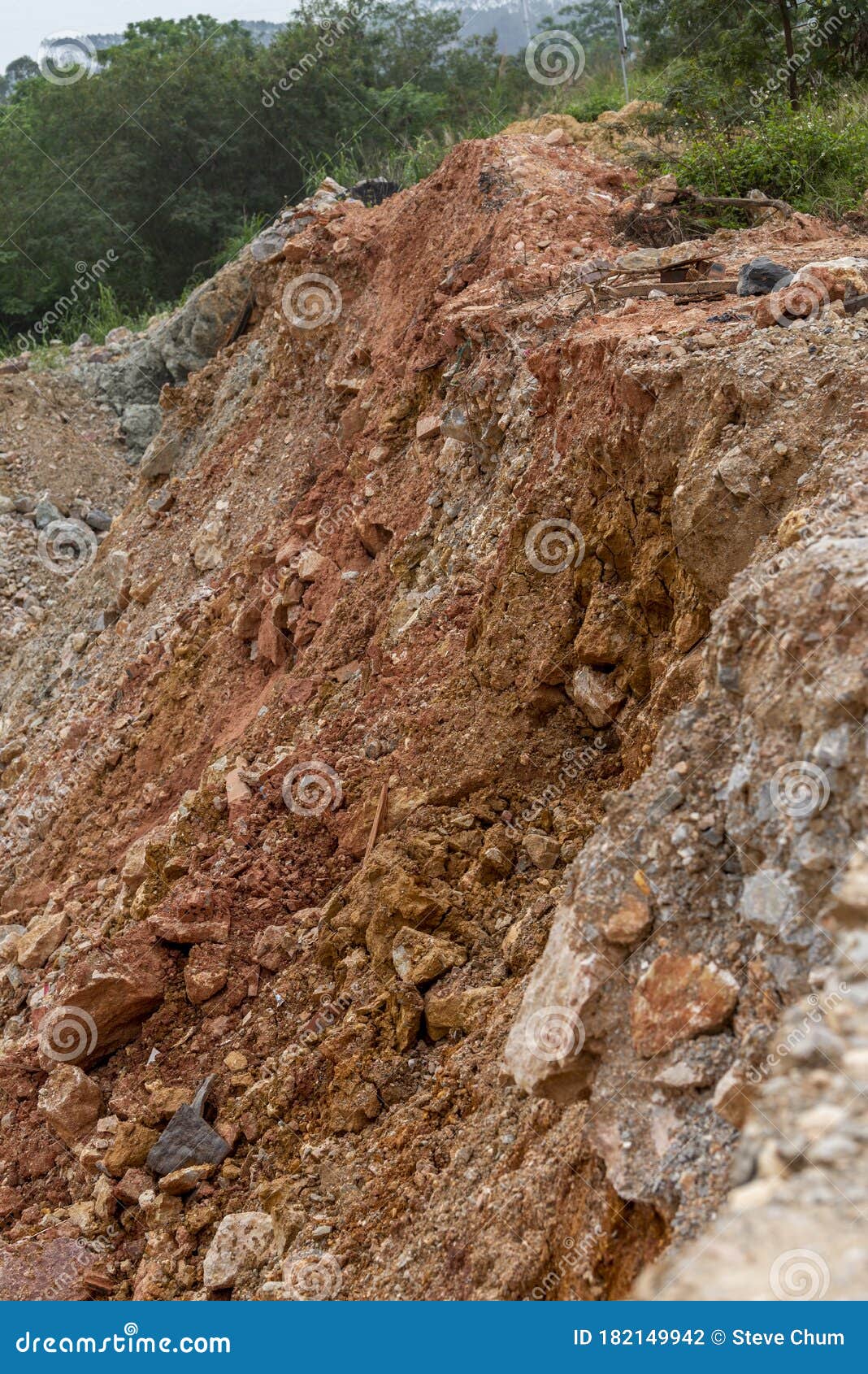 Digging Earthwork Site of Outdoor Construction Site Stock Photo - Image ...