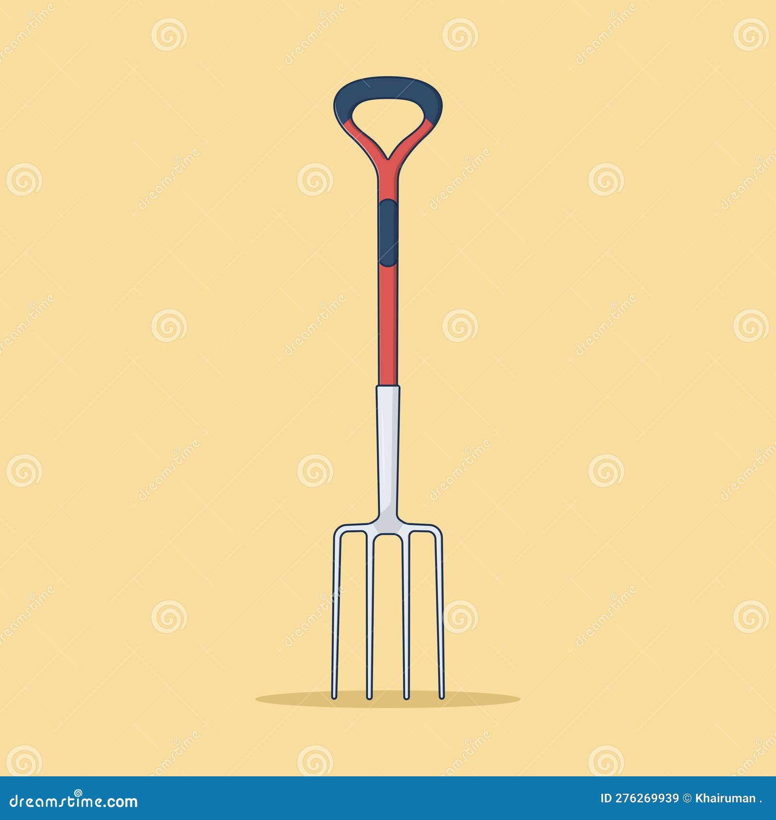Digging Fork Vector Icon Illustration. Handy Tools Vector Stock Vector ...