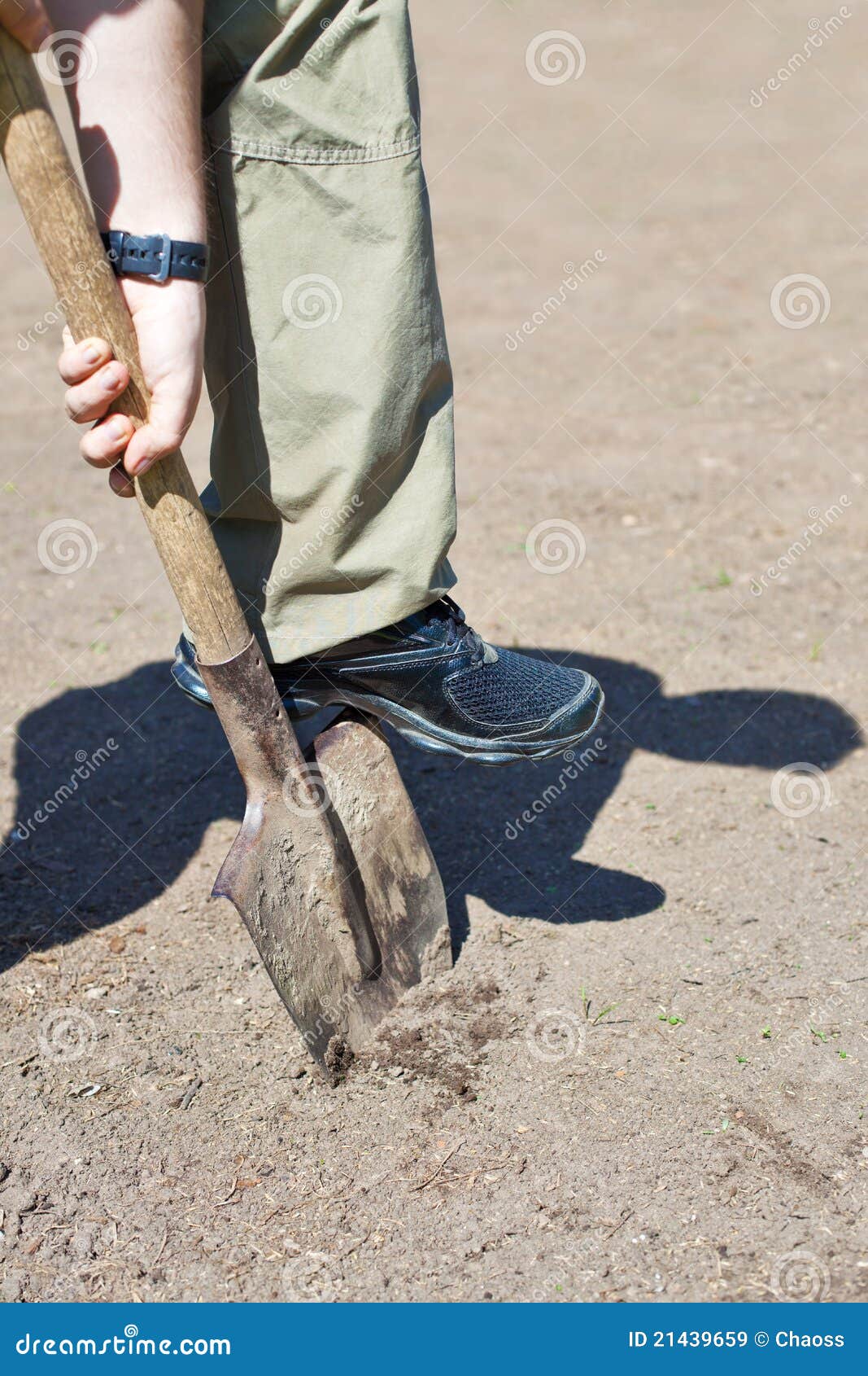 Digging garden ground stock image. Image of worker, shovelman - 21439659