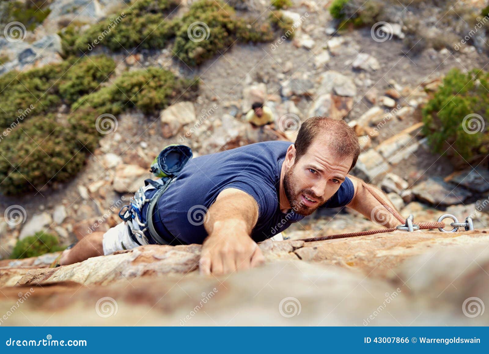 Digging His Fingers into the Cracks Stock Photo - Image of casual ...
