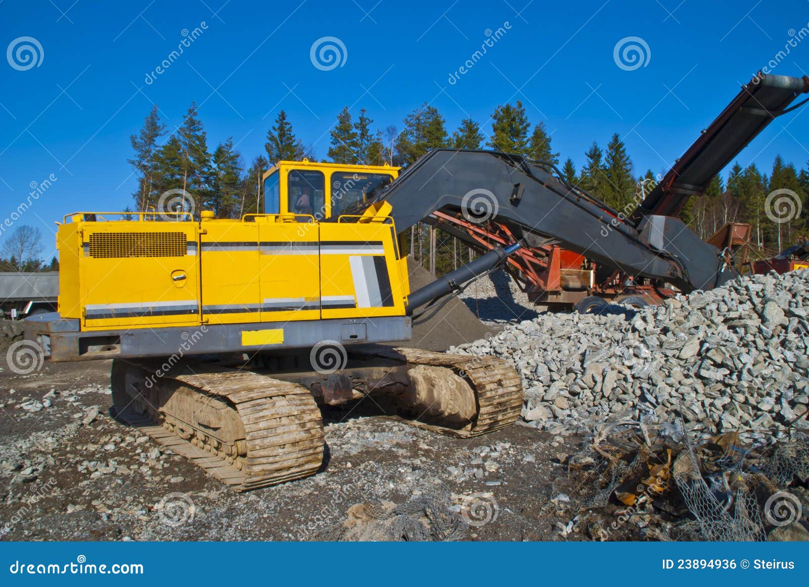 Digging machine stock photo. Image of hydraulic, environment - 23894936