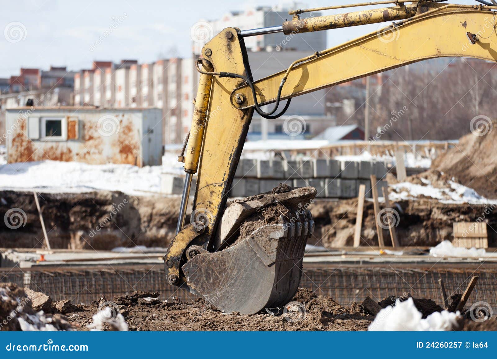 Digging machine scoop stock image. Image of industrial - 24260257