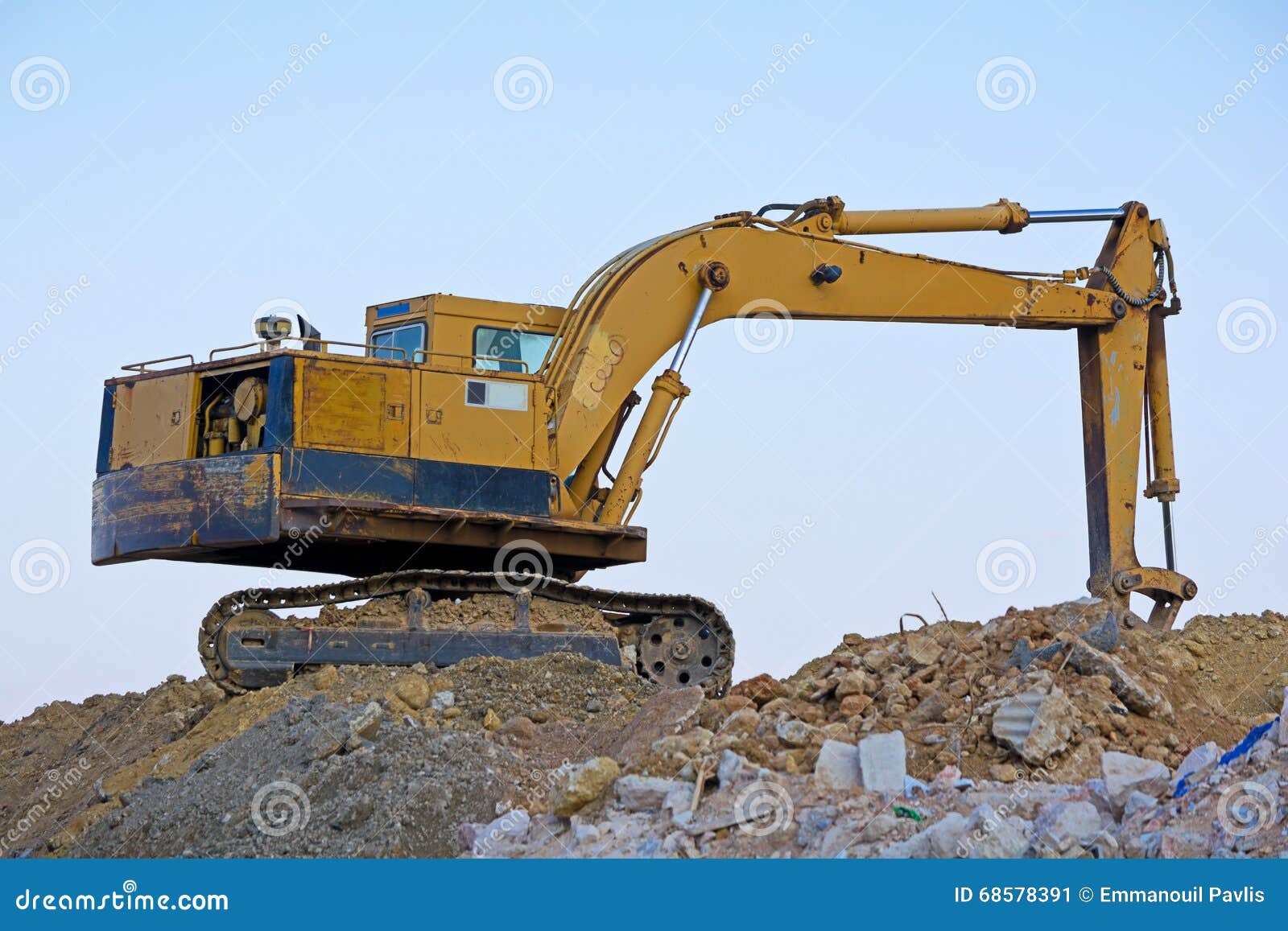 Digging machine stock image. Image of ground, ruins, territory - 68578391