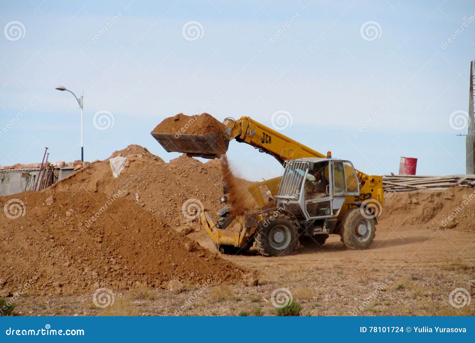 Digging machine working editorial stock image. Image of earthmover ...