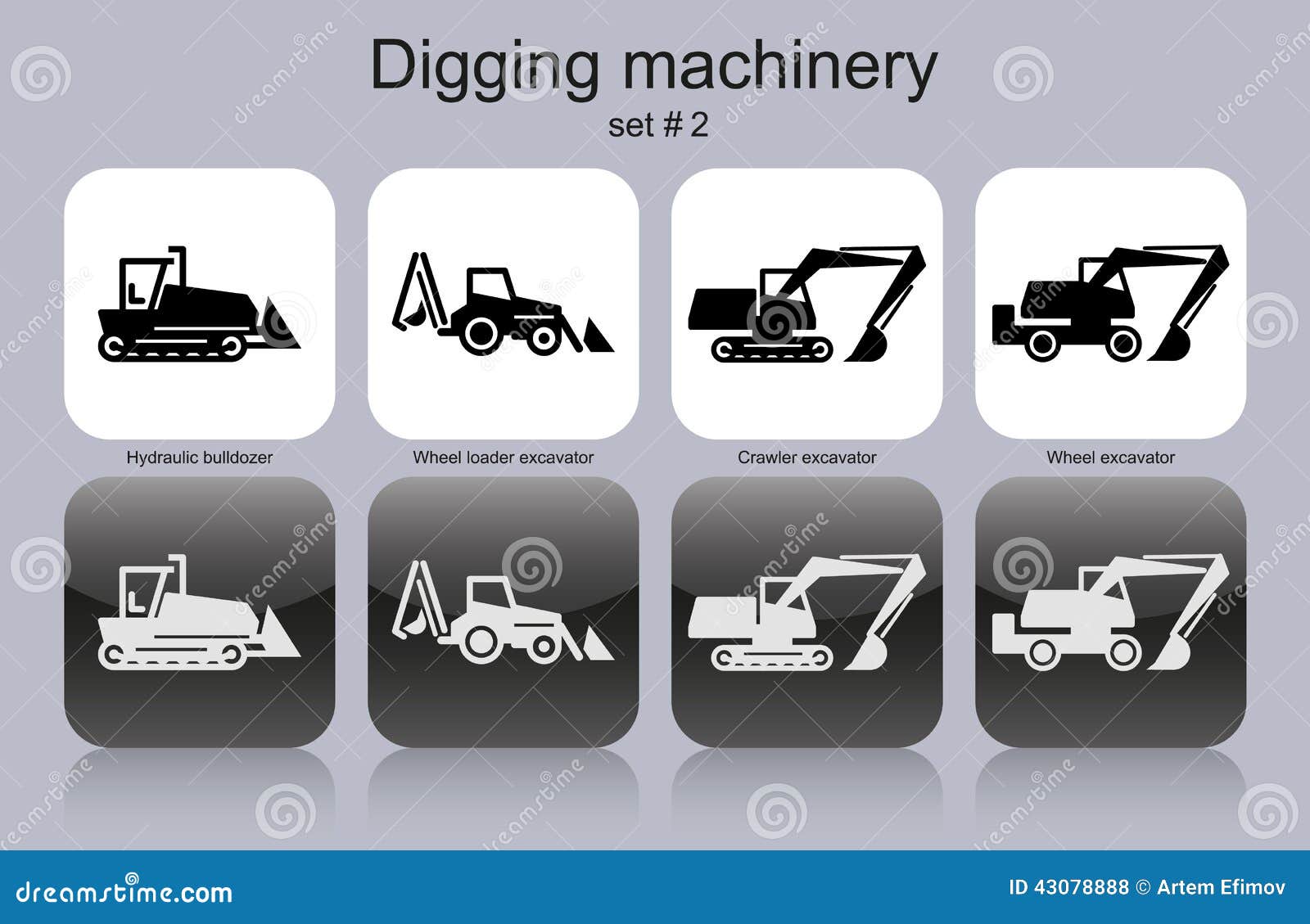 Digging machinery stock vector. Illustration of moving - 43078888
