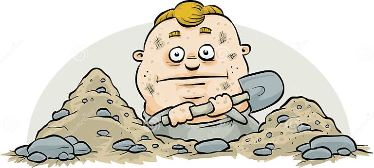 Digging Man stock illustration. Illustration of pile - 41557592