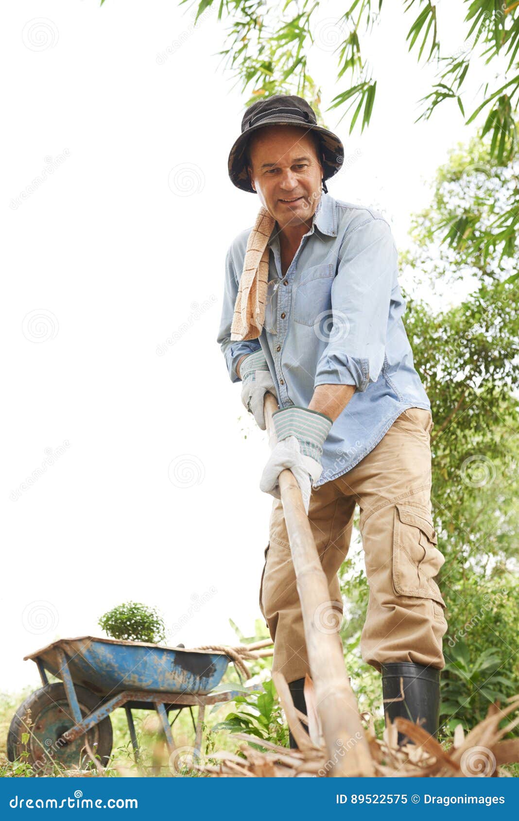 Digging man stock image. Image of sweat, planting, worker - 89522575