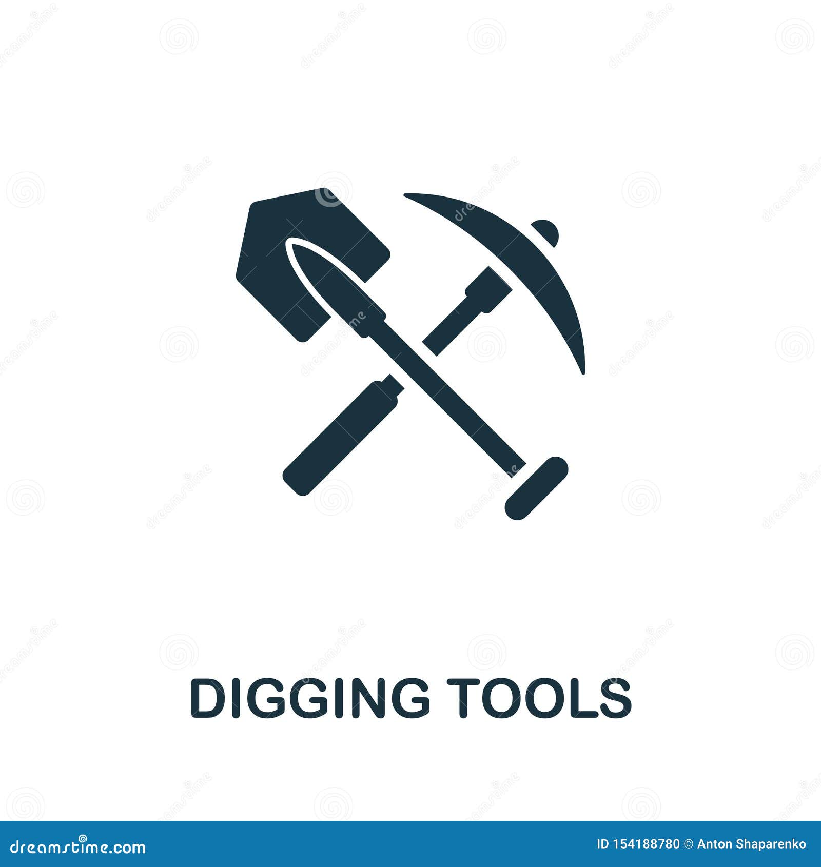 Digging Tools Vector Icon Symbol. Creative Sign from Farm Icons ...