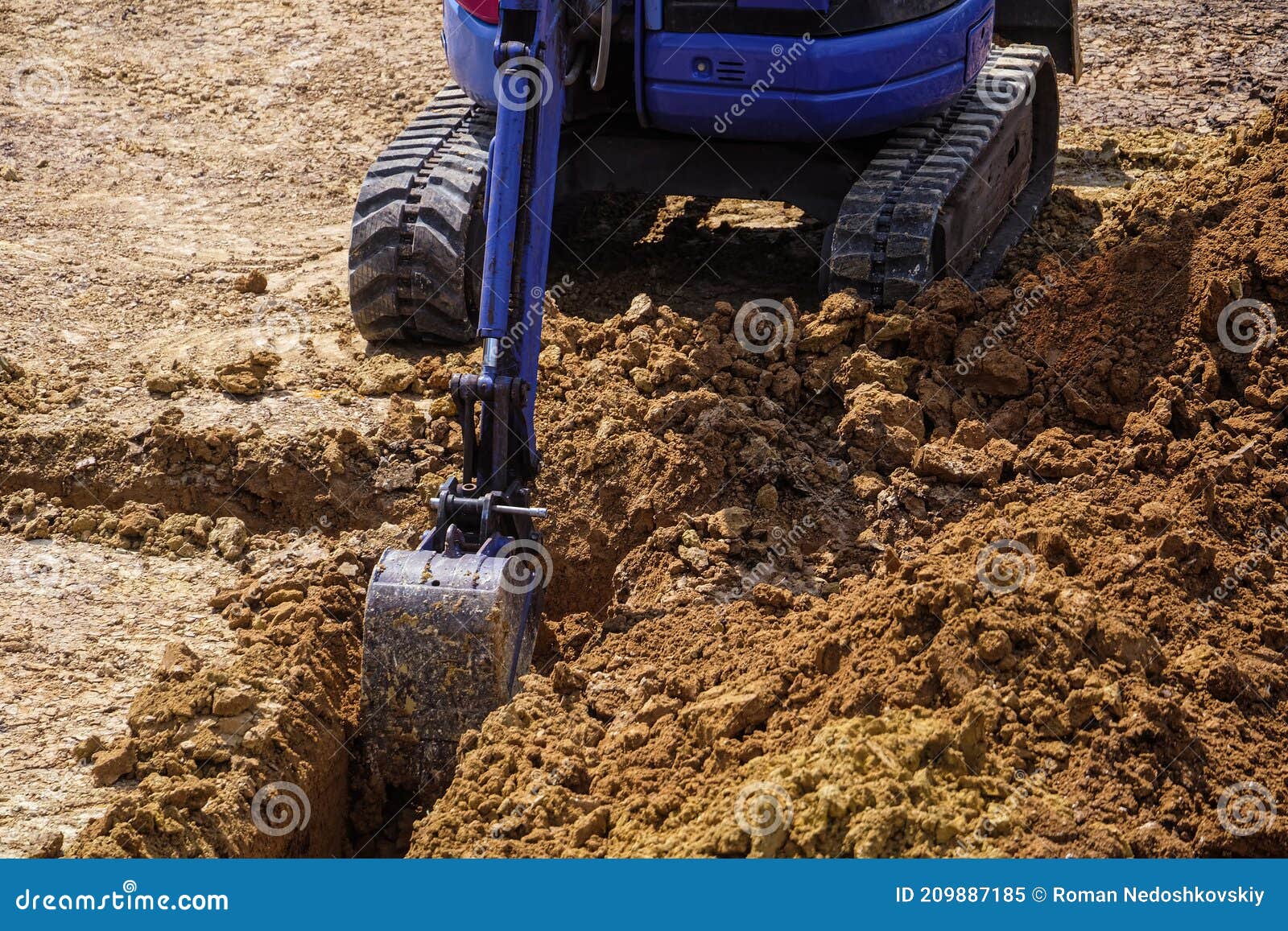 Digging a Trench for the Foundation Stock Image - Image of build, ditch ...