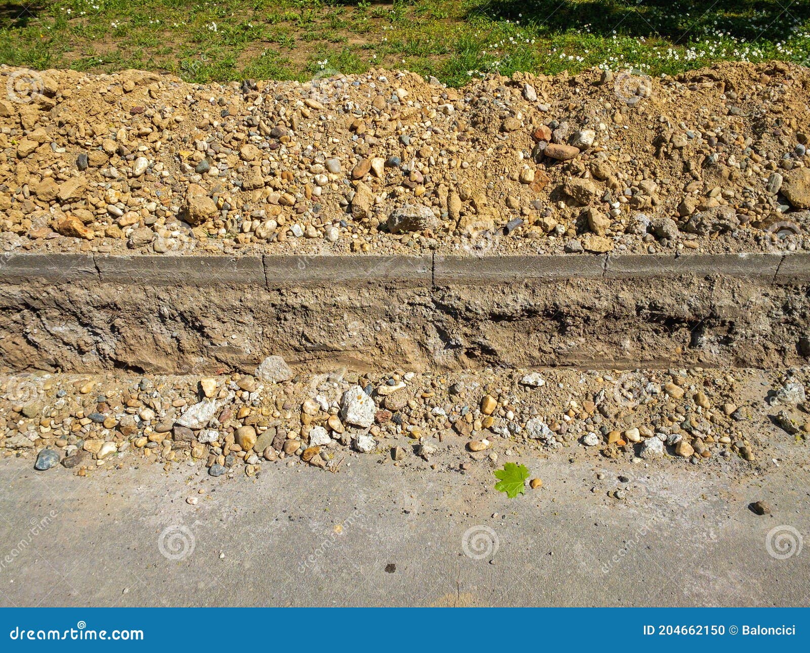 Digging A Trench. Earthworks, Digging Trench. Long Earthen Trench Dug ...