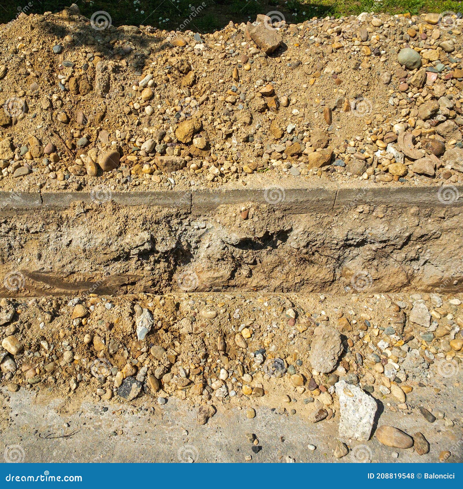 Digging A Trench. Earthworks, Digging Trench. Long Earthen Trench Dug ...