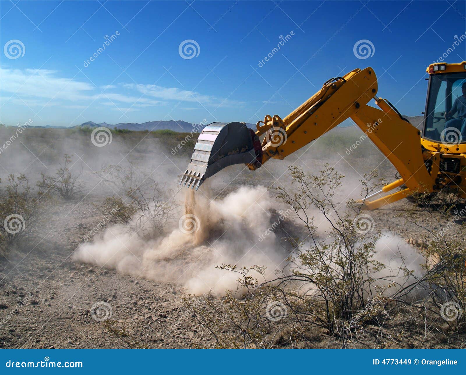 Digging Up Dust in the Desert Stock Image - Image of dirt, excavation ...