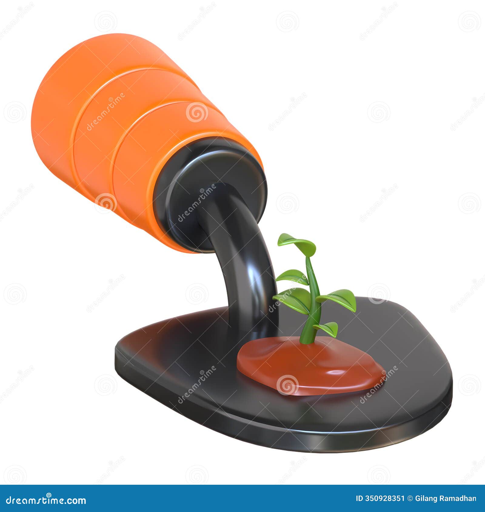 Digging Up Plants 3D Icon stock illustration. Illustration of equipment ...