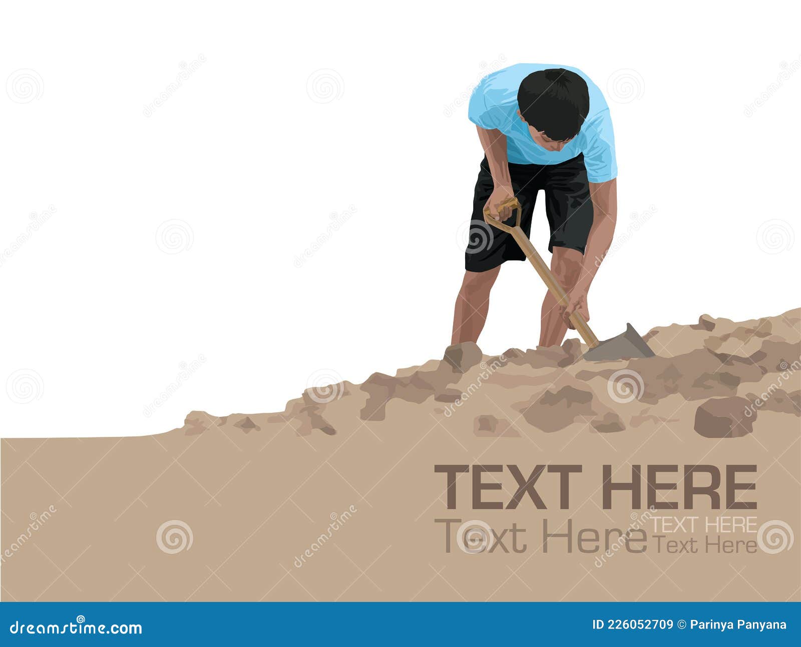 Digging in work place stock vector. Illustration of kids - 226052709