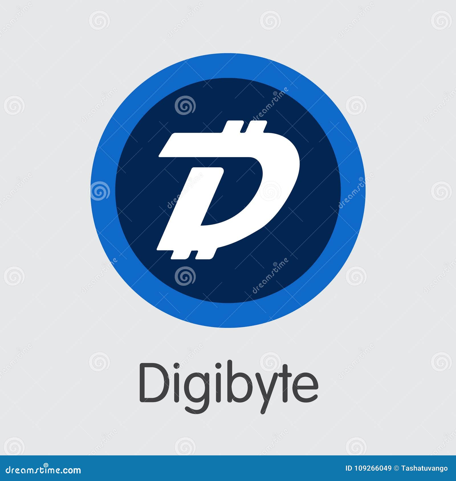 Digibyte - Cryptocurrency Logo. Stock Vector - Illustration of hash ...