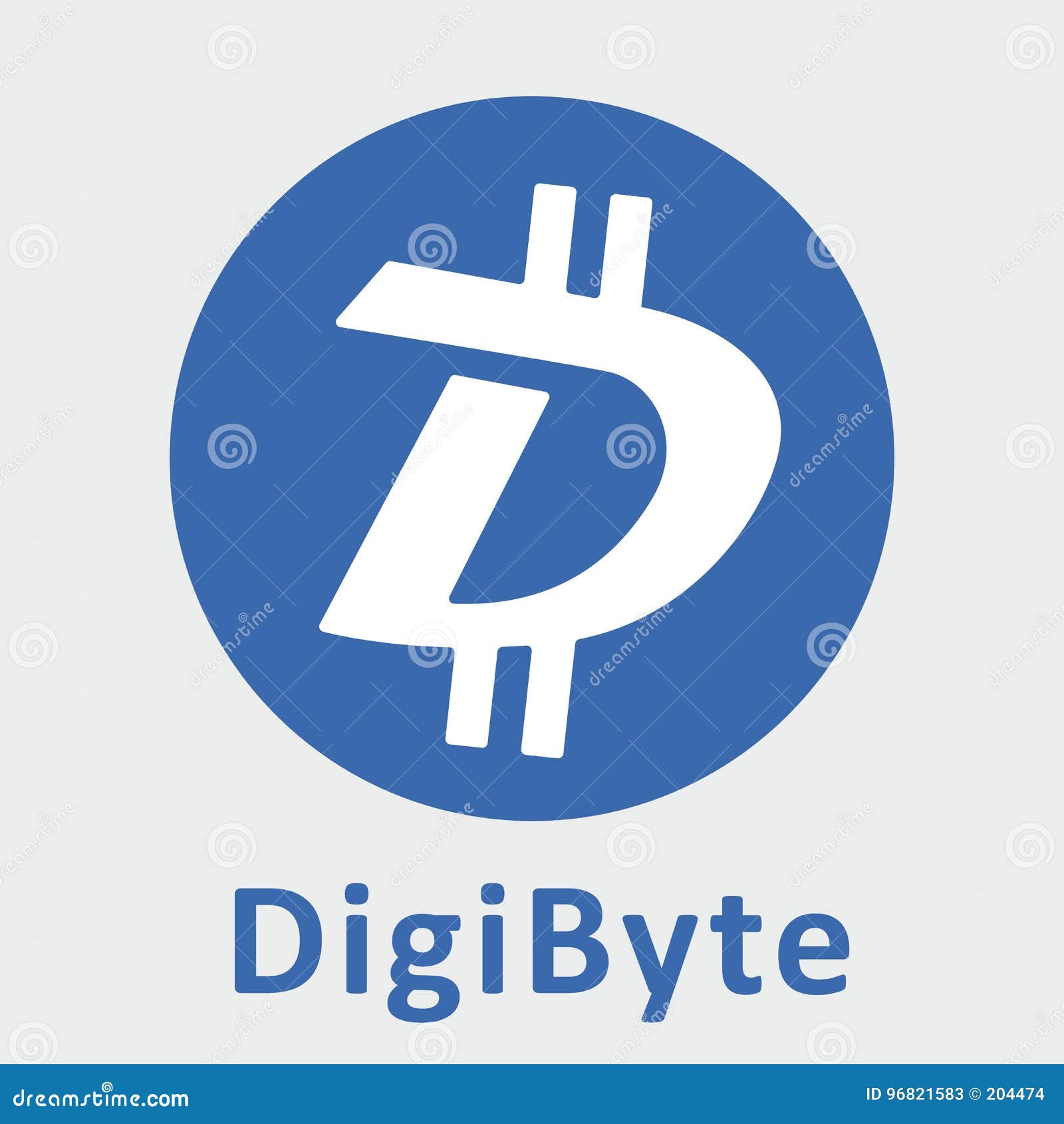 DigiByte DGB Decentralized Blockchain Criptocurrency Vector Logo Stock ...