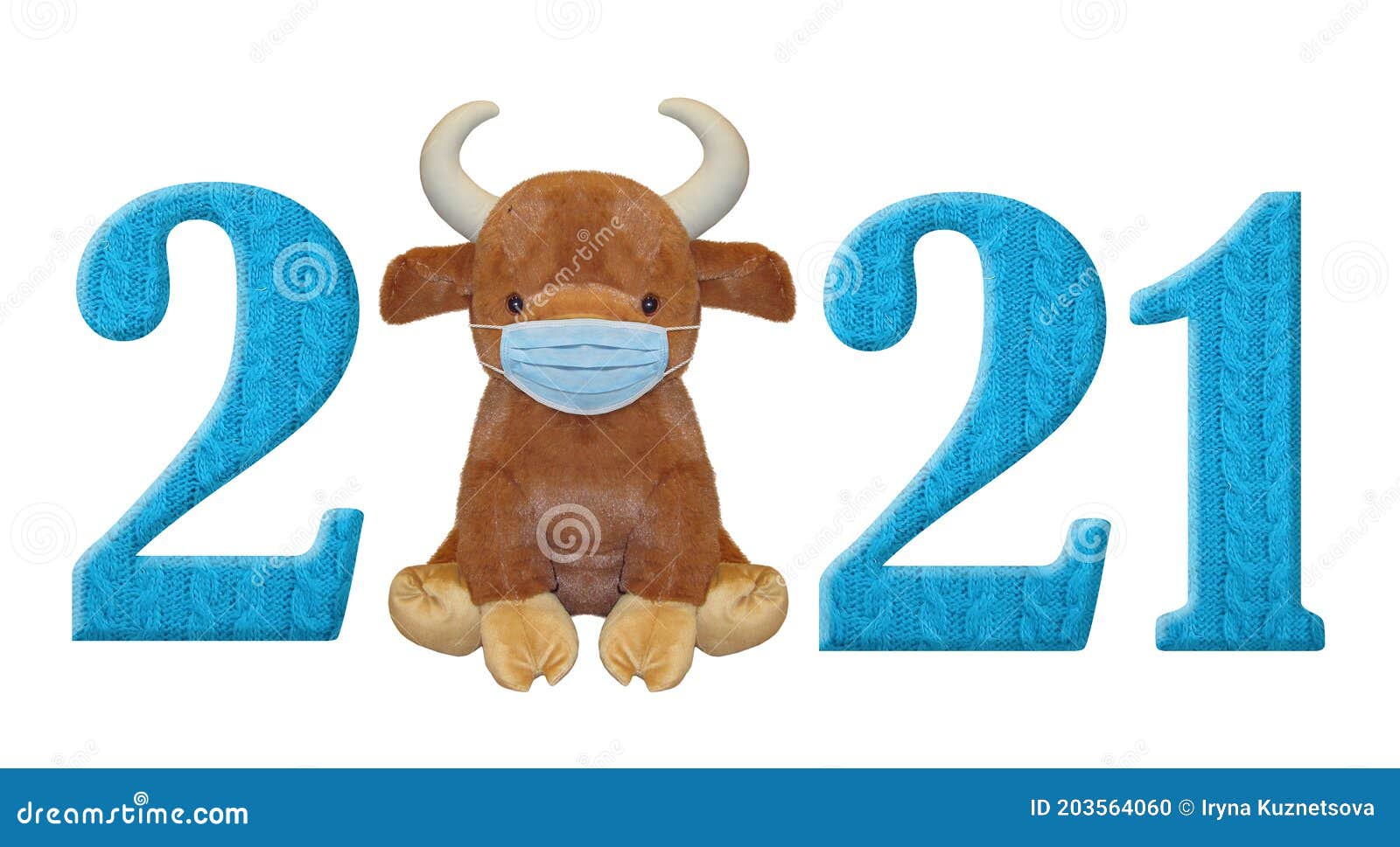 Digit Blue 2021 on White Background Stock Photo - Image of concept ...