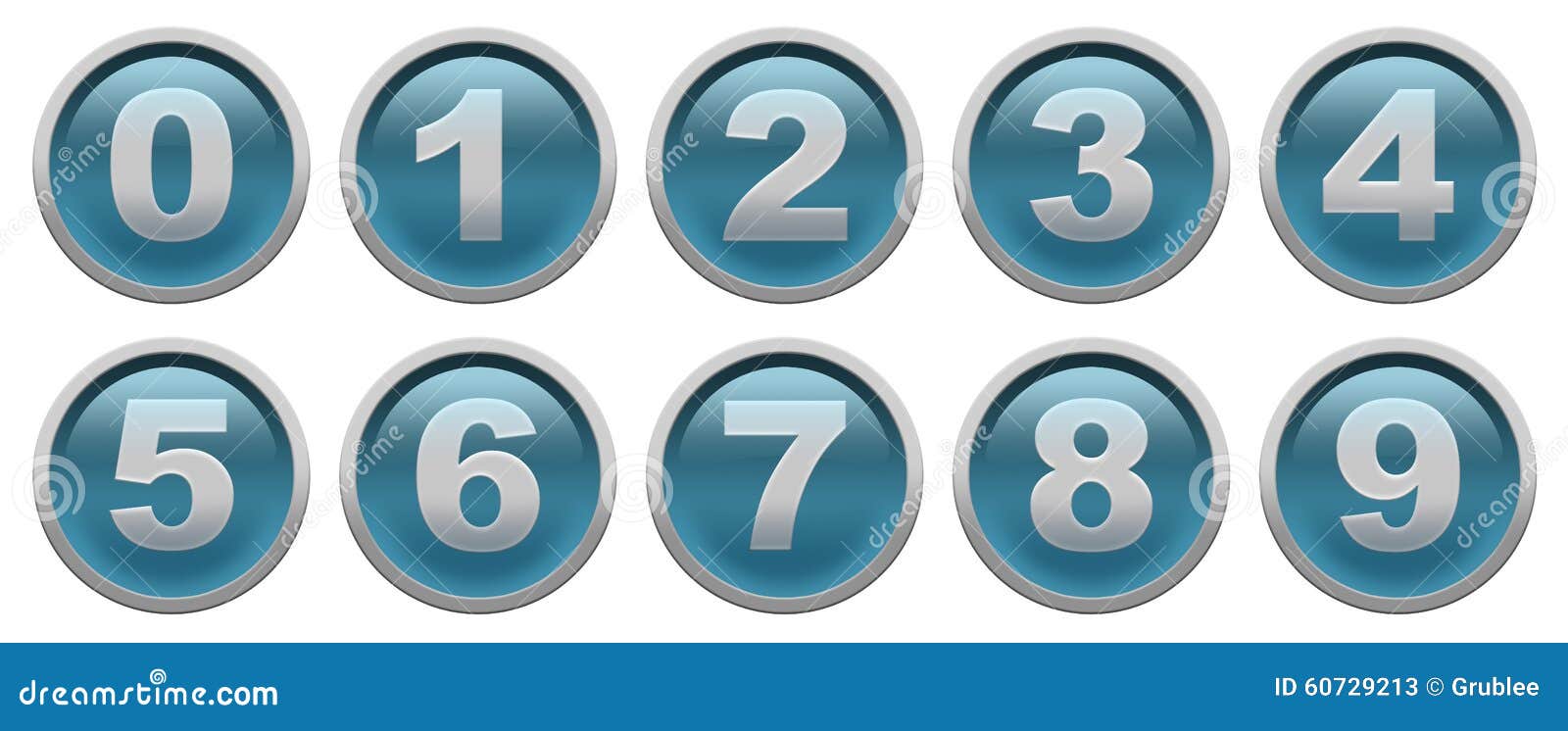 Digit buttons stock illustration. Illustration of collection - 60729213