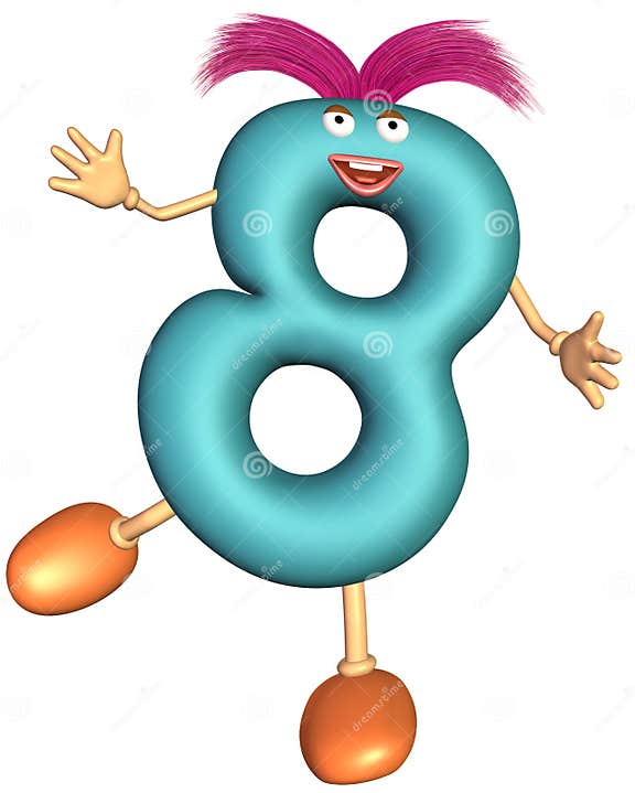 Digit character of eight stock illustration. Illustration of render ...