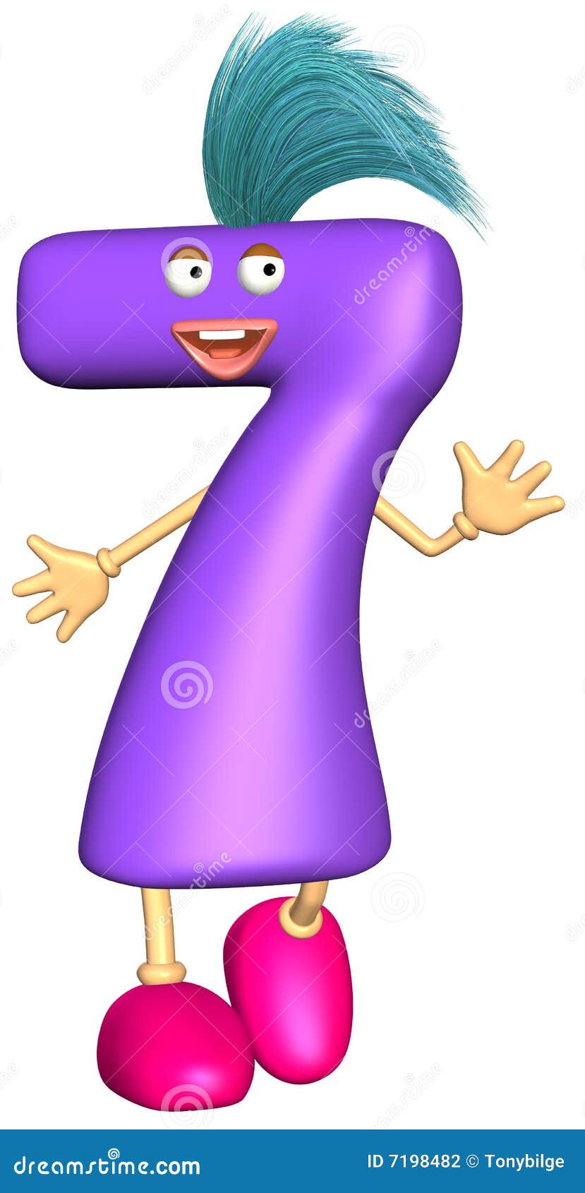Digit Character Of One Royalty-Free Cartoon | CartoonDealer.com #7198280