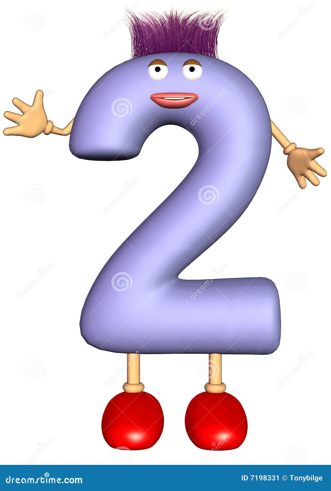 Digit character of two stock illustration. Illustration of mono - 7198331