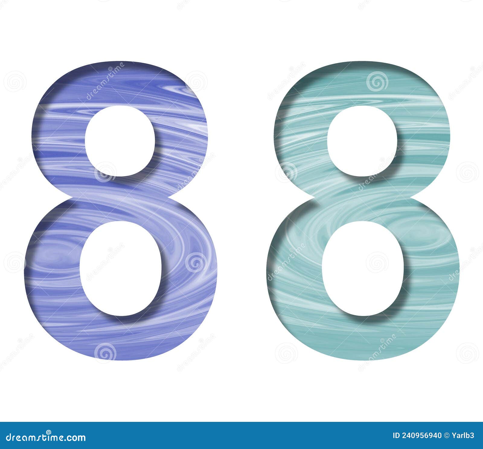 Digit Eight 8 Cut Out Of White Paper On The Background Of Beautiful