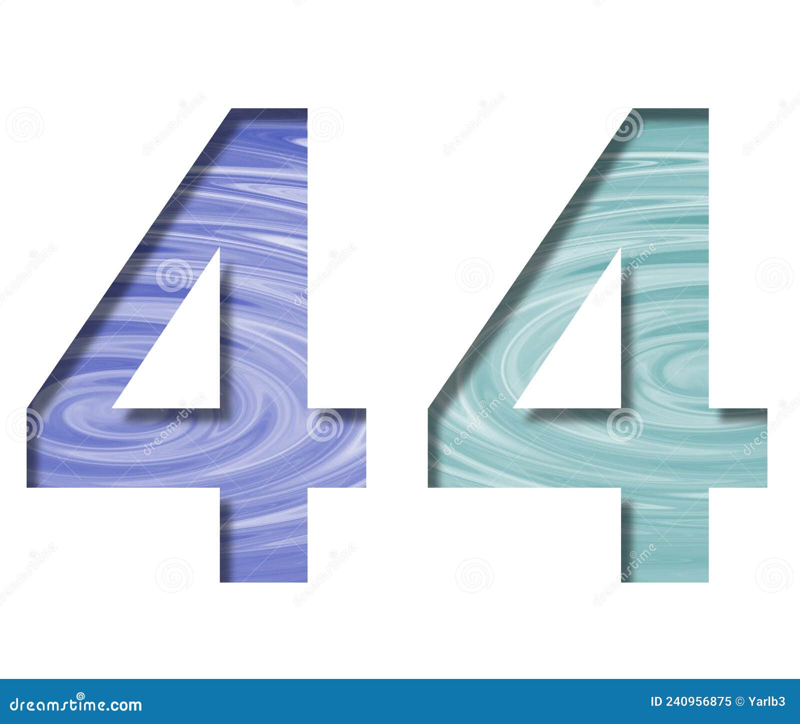 Digit Four 4 Cut Out Of White Paper On The Background Of Beautiful