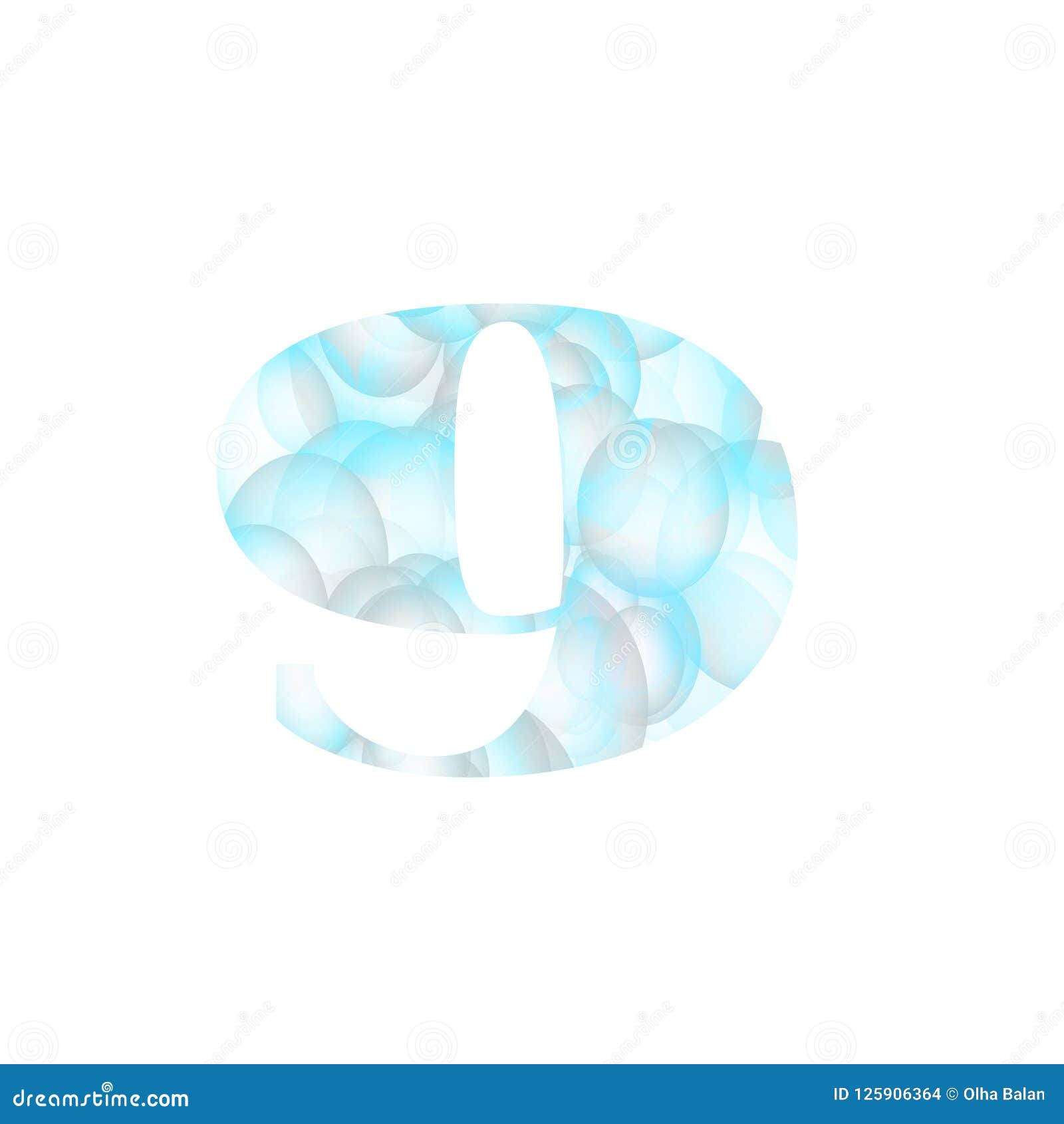 Textured Digit 9 stock vector. Illustration of color - 125906364