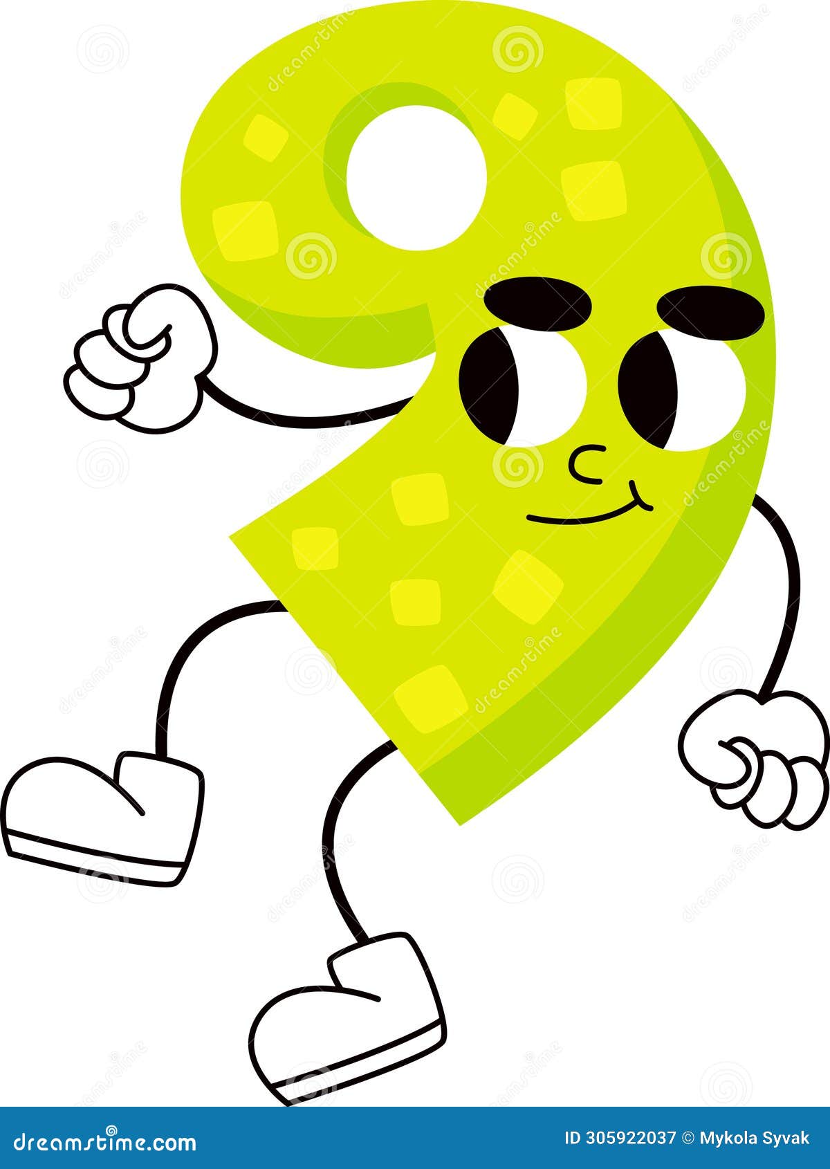 9 Digit Number Character Alphabet Stock Illustration - Illustration of ...