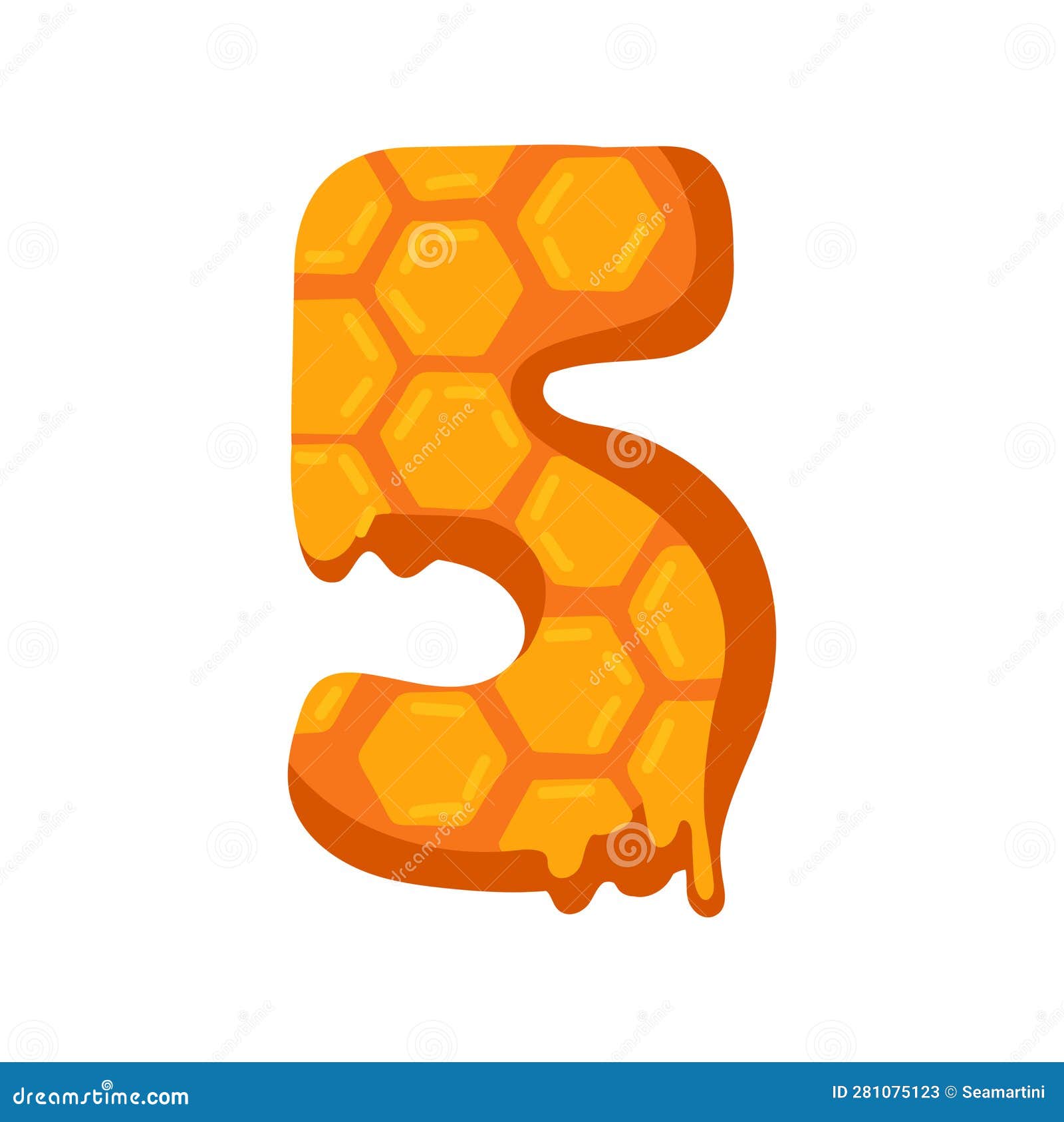 5 Digit Number Five Figure Honey Honeycomb Stock Vector - Illustration ... 5 Digit Number Five Figure Honey Honeycomb Stock Vector - Illustration ...