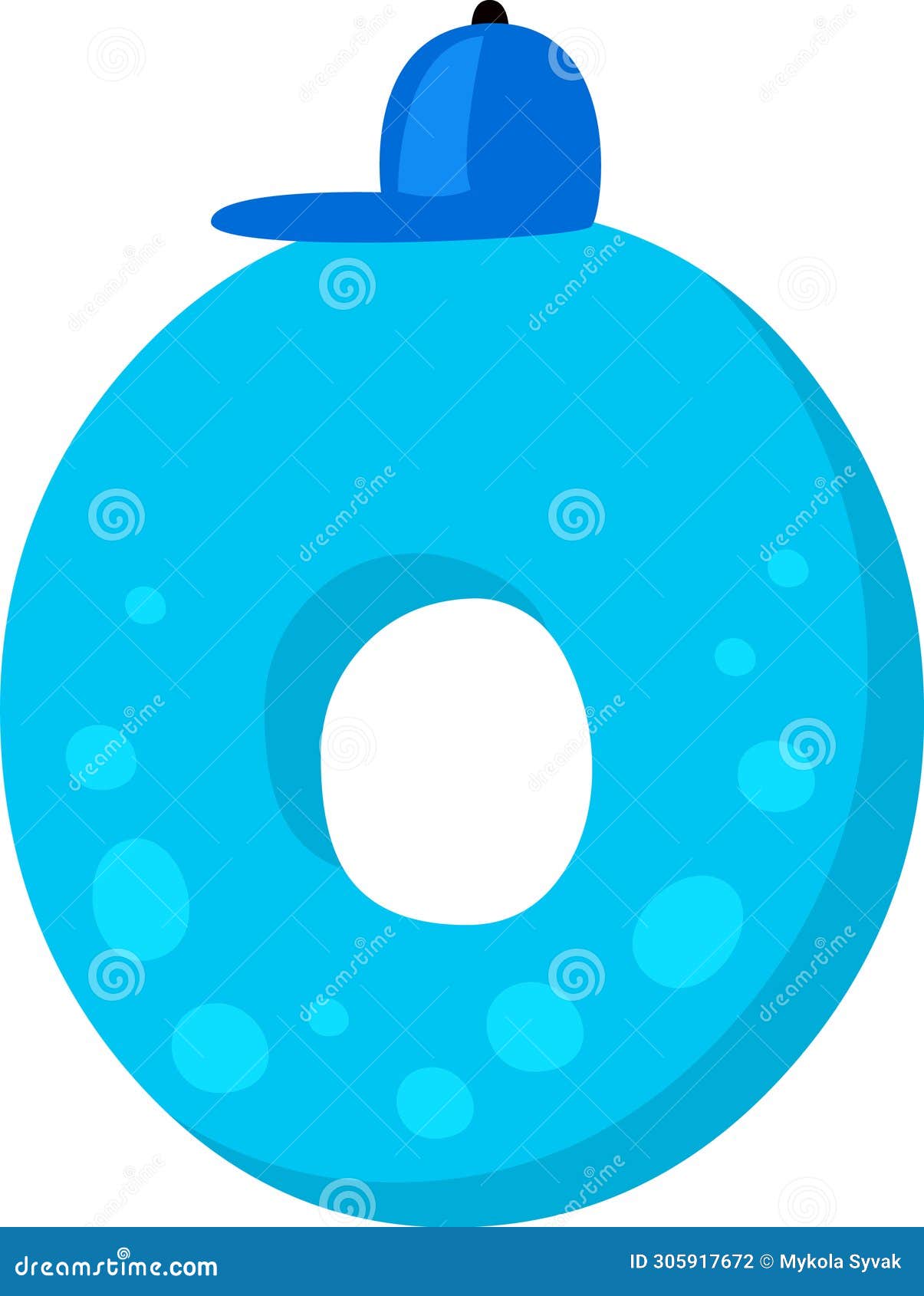 0 Digit Number Funny Alphabet Stock Vector - Illustration of zero ...