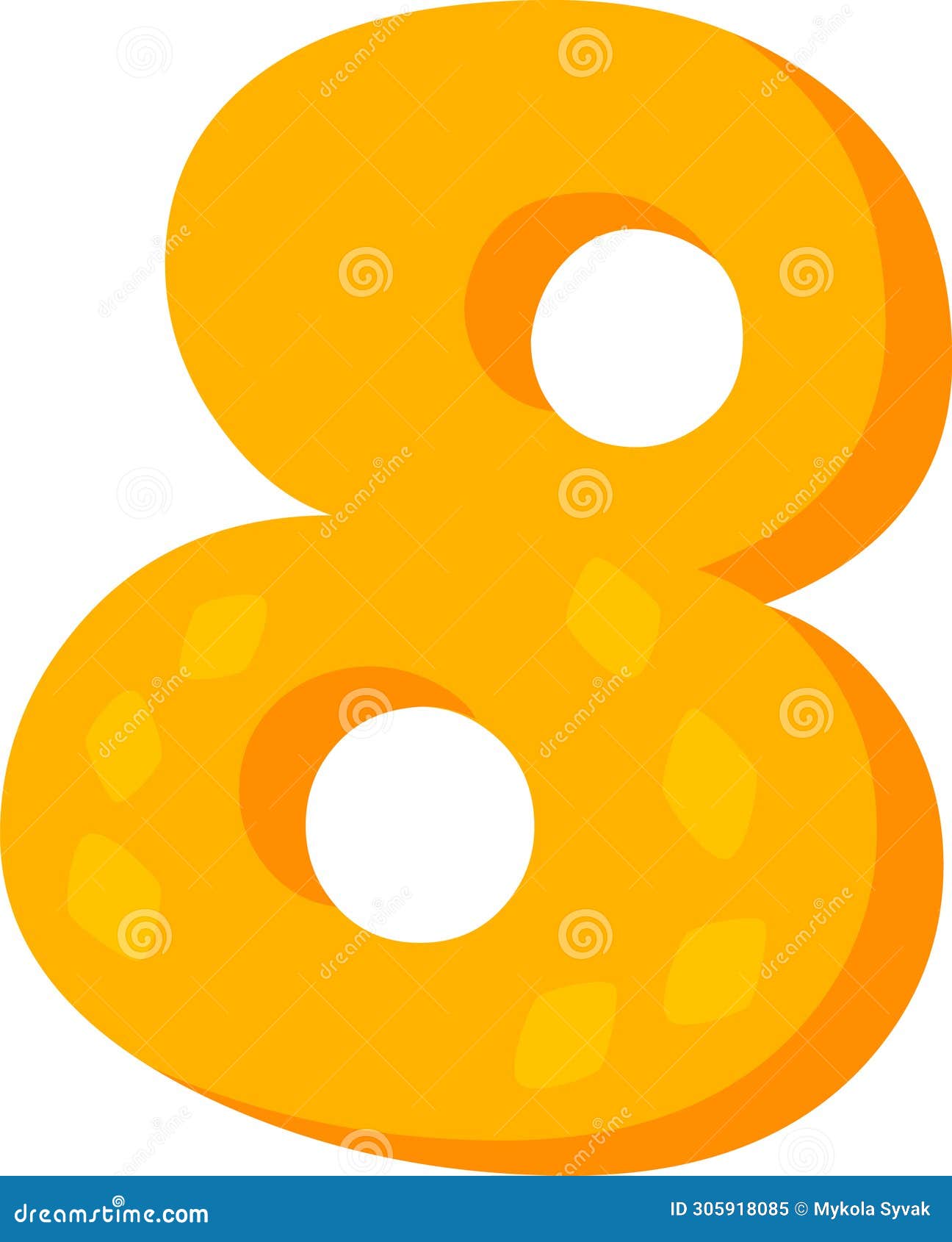 8 Digit Number Funny Alphabet Stock Illustration - Illustration of icon ...