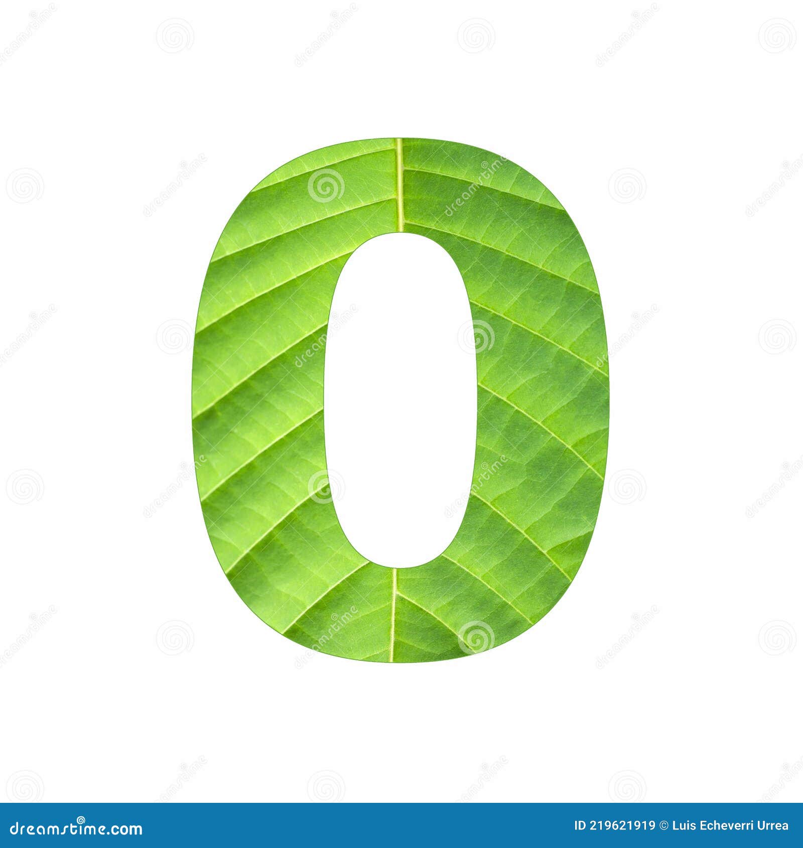 Digit Number 0 - Green Leaf Plant Background Stock Image - Image of ...