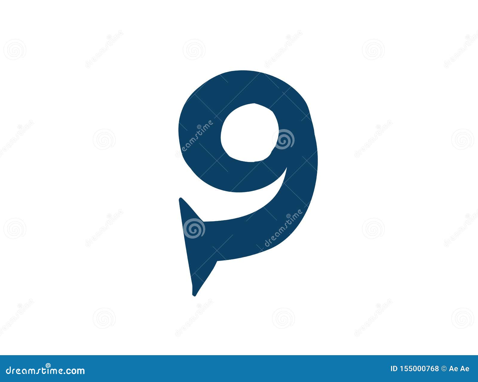 Digit Number 9. Vector. Logo for the Company. Icon for the Site ...