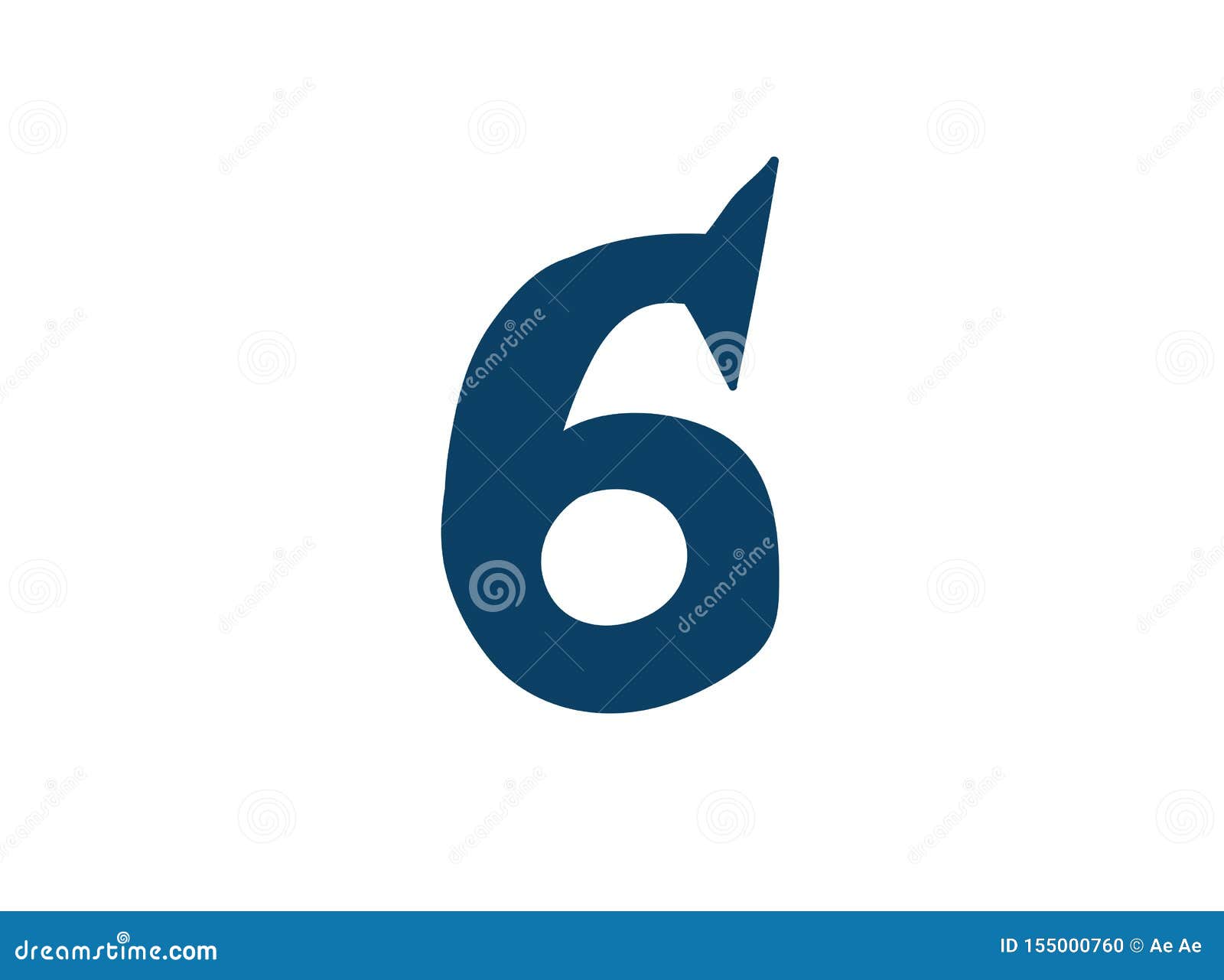 Digit Number 6. Vector. Logo for the Company. Icon for the Site ...