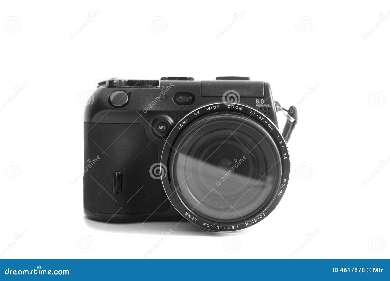 Digita Fotokamera stockfoto. Bild von film, getrennt, blick - 4617878