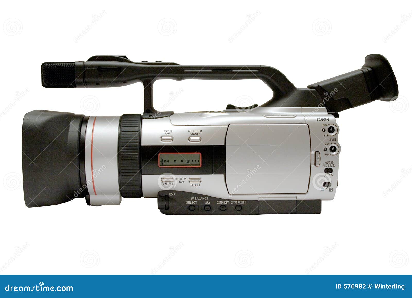Digita Video Camera W/ Path (Side View) Stock Photo - Image of memories ...