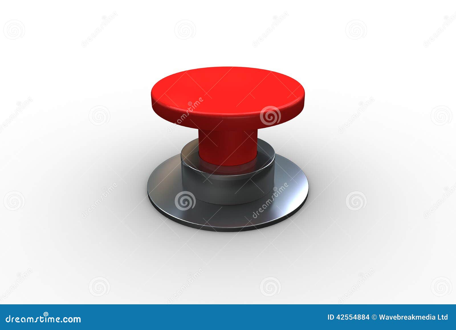 Digitaal Geproduceerde Rode Drukknop Stock Illustratie - Illustration ...