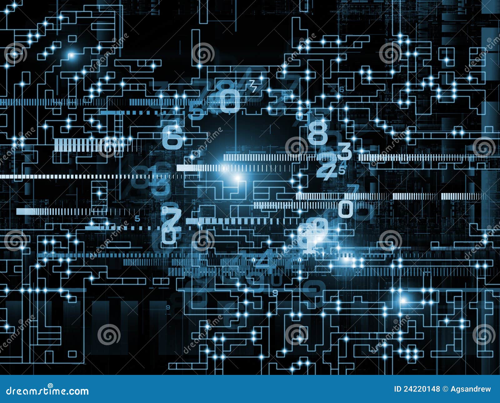 Digitaal netwerk stock foto. Image of aantal, technologie - 24220148