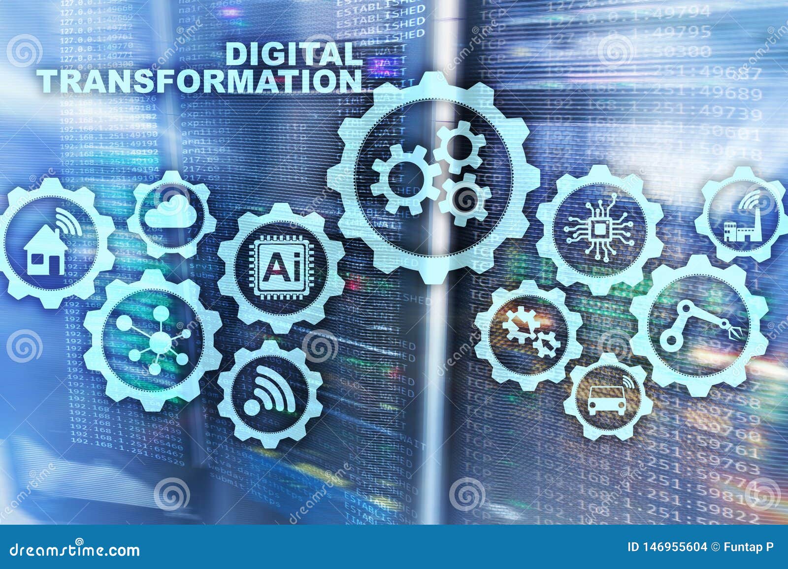 Digitaal Transformatieconcept Digitalisering Van Technologie ...